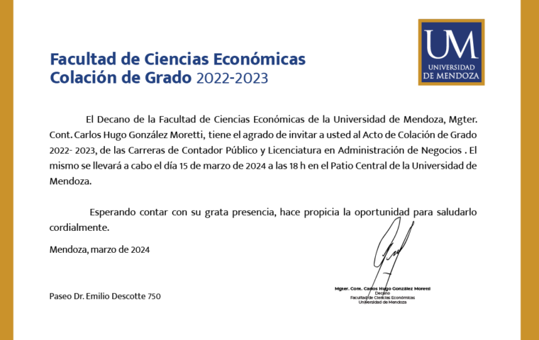 Acto de Colación de la Facultad de Ciencias Económicas - Universidad de ...