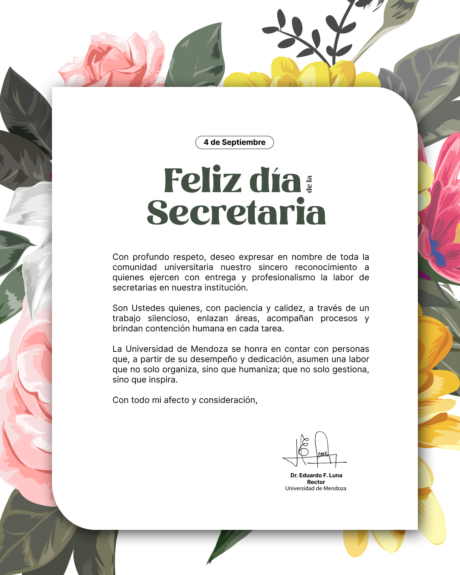 Día de la Secretaria 2025 en Argentina - Universidad de Mendoza